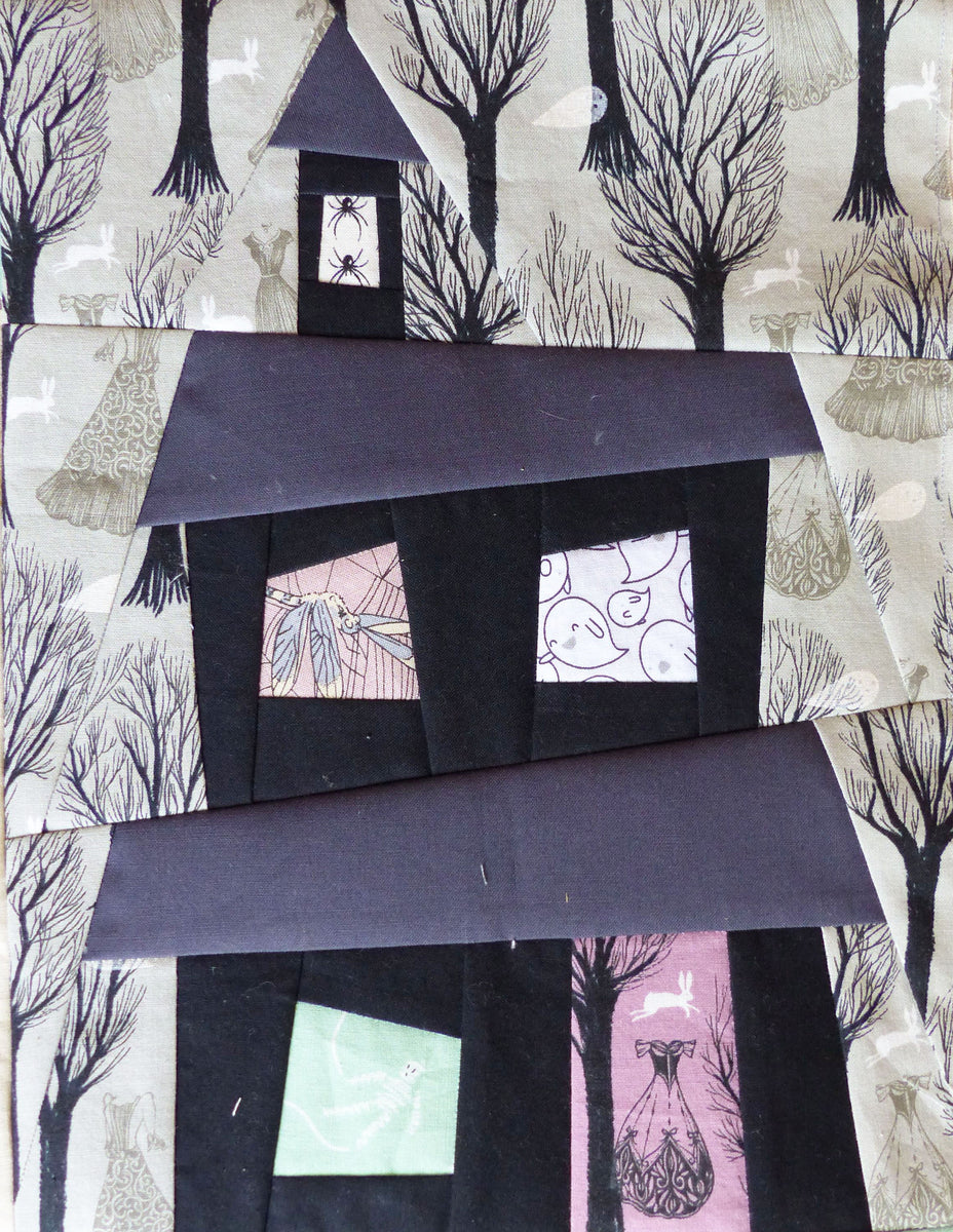 Haunted House Block PDF Pattern – Flying Parrot Quilts